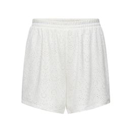 Only Damen Shorts "ONLSMILLA LOOSE SHORTS JRS"cloud dancer, Gr. L, unifarben, Obermaterial: 95% Polyester, 5% Elasthan, Hosen, Materialmix, loose fit