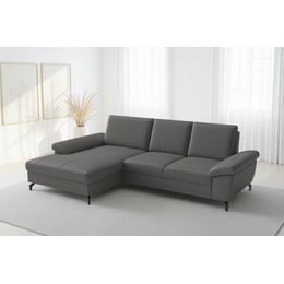 Sit & More Ecksofa SIT & MORE, B:264cm H:89cm T:174cmmocca, Wohnzimmer, Sofas, "Chelsea L-Form, B: 264 cm, Leder, inkl. Sitztiefen-&Armteilverstellung",