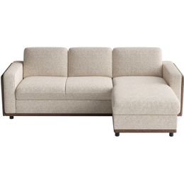 Sit & More Ecksofa SIT & MORE, B:236cm H:85cm T:161cmcappuccino, 100% Polyester, Wohnzimmer, Sofas, "Cordoba", wahlweise mit Schlaffunktion und Bettkasten oder