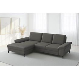 Sit & More Ecksofa SIT & MORE, B:264cm H:89cm T:174cmanthrazit, Wohnzimmer, Sofas, "Chelsea L-Form, B: 264 cm, Leder, inkl. Sitztiefen-&Armteilverstellung",