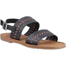 Hush Puppies Hadley Leder Damen Sandalen Schwarz