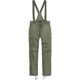 Brandit Herren Bequeme Jeans "Brandit Herren Thermal Dungarees"olive, Gr. XXXL, unifarben, 100% Polyamid, Jeans