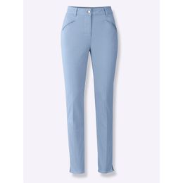 Heine Witt Damen R&ouml;hrenhose mit B&uuml;gelfalten, bleu, Gr&ouml;&szlig;e 40