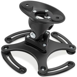 TecTake&reg; Universal Beamer-Deckenhalterung aus Aluminium, mit 360&deg; Kugelgelenk, Belastbarkeit 30 kg, Lochabst&auml;nde 120 - 235 mm
