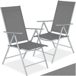 TecTake&reg; Gartenstuhl, klappbar, 8-fach verstellbare R&uuml;ckenlehne, 54,5 x 65 x 107,5 cm
