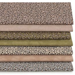 buttinette Patchwork- und Quiltpaket "Leo-Print", khaki-color