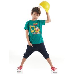 Denokids 2tlg. Outfit "Digger" in Gr&uuml;n/ Schwarz - 71% | Gr&ouml;&szlig;e 128 | Kinder-oberteile