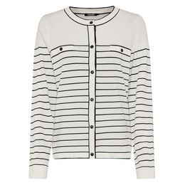Olsen Cardigan in Wei&szlig;/ Schwarz - 60% | Gr&ouml;&szlig;e 42 | Damen-pullover-cardigans