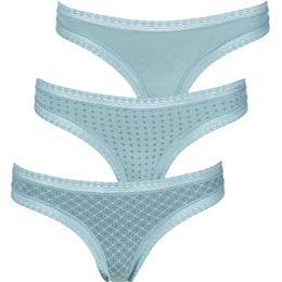 Lascana Damen String, Blau, Gr. 40/42, Unterhosen, Material: Baumwolle