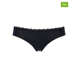 COTONELLA 3er-Set: Slips in Schwarz - 46% | Gr&ouml;&szlig;e M | Damen-unterteile
