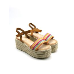 Bellucci Sandaletten in Bunt/ Hellbraun - 60% | Gr&ouml;&szlig;e 38 | Damen-sandalen