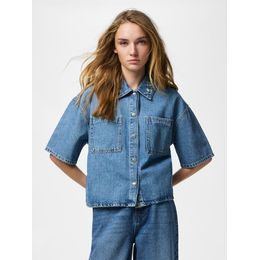 Pieces Jeans-Hemd in Blau - 50% | Gr&ouml;&szlig;e S | Damen-blusen