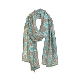 BLE Schal in Braun/ T&uuml;rkis - (L)180 x (B)60 cm - 52% | Damen-schals-tuecher