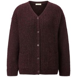 Alma & Lovis Alma & Lovis Damen-Strickjacke gekn&ouml;pft L Weinrot