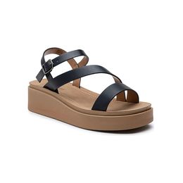 Foreverfolie Keilsandaletten in Schwarz - 58% | Gr&ouml;&szlig;e 36 | Damen-sandalen