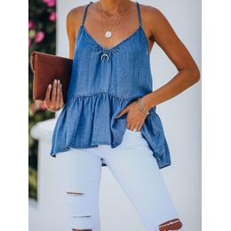 LA Angels Jeans-Top in Blau - 61% | Gr&ouml;&szlig;e M | Damen-tops