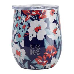 Yoko Design Thermobecher "Casablanca" in Blau/ Wei&szlig;/ Rot - 250 ml - 27% | Damen-outdoor-ausruestung