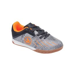 Jako Hallen-Fu&szlig;ballschuhe "Vini" in Grau/ Orange - 34% | Gr&ouml;&szlig;e 34 | Kinder-sportschuhe