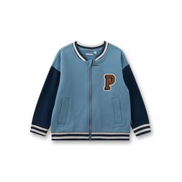 Sanetta Kidswear Sweatjacke in Hellblau/ Dunkelblau - 53% | Gr&ouml;&szlig;e 128 | Kinder-sweatshirts-jacken