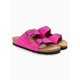 BACKSUN Leder-Pantoletten "Atlas" in Pink - 51% | Gr&ouml;&szlig;e 38 | Damen-pantoletten