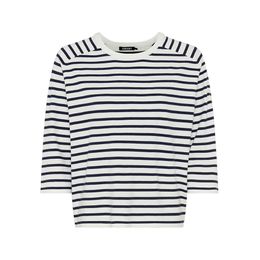 Olsen Pullover in Dunkelblau/ Wei&szlig; - 62% | Gr&ouml;&szlig;e 46 | Damen-pullover-cardigans