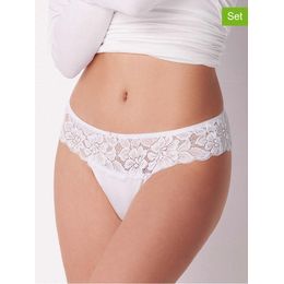COTONELLA 4er-Set: Slips in Wei&szlig; - 49% | Gr&ouml;&szlig;e M | Damen-unterteile