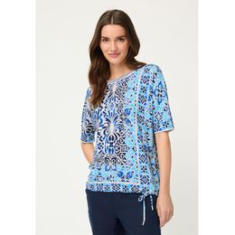 Olsen Shirt in Hellblau/ Dunkelblau - 65% | Gr&ouml;&szlig;e 34 | Damen-tops