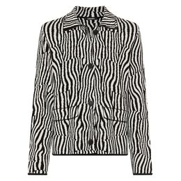 Olsen Cardigan in Wei&szlig;/ Schwarz - 67% | Gr&ouml;&szlig;e 38 | Damen-pullover-cardigans