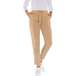 CR&Eacute;ATION L Damen Hose mit Bundfalten camel Gr&ouml;&szlig;e 19