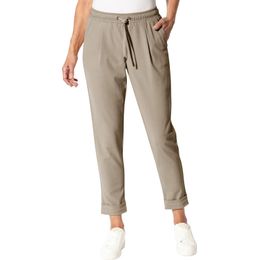 CR&Eacute;ATION L Damen Hose mit Bundfalten sesam Gr&ouml;&szlig;e 44