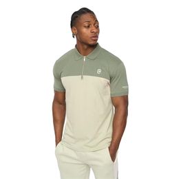 C.P. Company - Poloshirt f&uuml;r Herren, mit halbem Rei&szlig;verschluss, Regul&auml;r (Helles Oliv)