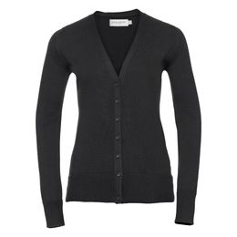 Russel Athletic Russell Collection Damen/Damen Strickjacke mit V-Ausschnitt (Schwarz)