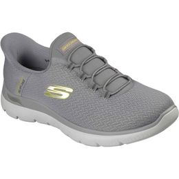 Skechers Arch Fit Summits Kynor Polyester Herren Sneakers Grau/Lime