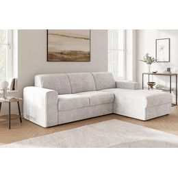 Ecksofa OTTO HOME, B:220cm H:77cm T:160cmbeige, 100% Polyester, Wohnzimmer, Sofas, "BORNHOLM 2.0 L-Form, Breite 220 cm, Verl&auml;ssliche Qualit&auml;t,