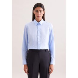 Seidensticker Damen Hemdbluse, blau, Gr. L, unifarben, 100% Baumwolle, Blusen, 1/1 Kragen Uni