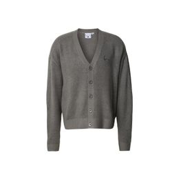 Karl Kani Herren Cardigan "Karl Kani Signature Knit Cardigan"dunkelgrau, Gr. XXL, unifarben, 100% Baumwolle, Strickjacken