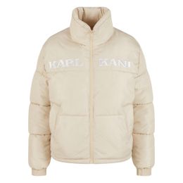 Karl Kani Damen Winterjacke "Karl Kani Retro Essential Puffer Jacket", beige, Gr. L, unifarben, 100% Polyester, Jacken