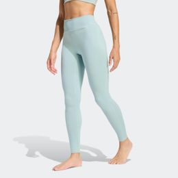 Damen Trainingstights "ALL ME ESSENTIALS FULL-LENGTH LEGGINGS", gr&uuml;n, Gr. XL, adidas Performance, Obermaterial: 85% Polyester, 15% Elasthan, Hosen,