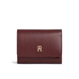 Tommy Hilfiger Damen Geldb&ouml;rse "TH ICON TRIFOLD"dunkelrot, Lederimitat, Basic, Kleinlederwaren, Damen Geldbeutel, Portemonnaie mit