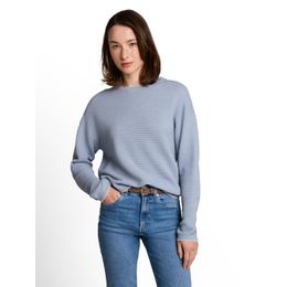 Damen V-Ausschnitt-Pulloverfoggy sky blau, Gr. XS, Tom Tailor Denim, unifarben, Strick, Obermaterial: 50% Baumwolle, 50% Polyacryl, Pullover