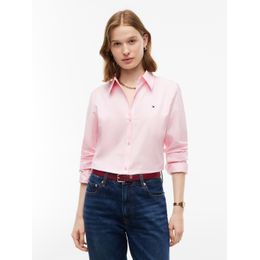 Tommy Hilfiger Damen Hemdbluse "SUMMER POPLIN REGULAR SHIRT"light pink, Gr. 42, unifarben, Popeline, Obermaterial: 100% Baumwolle, Blusen, Baumwolle,