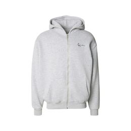 Karl Kani Herren Neopren-Hoodie "Karl Kani Chest Signature Essential Os Zip Hoodie"ash grau, Gr. M, mehrfarbig, 70% Baumwolle, 30% Polyester, Pullover