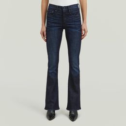 G-Star Raw G-STAR Damen Bootcut-Jeans "3301 Flare Wmn", blau, Gr. 32, Denim/Jeans, Obermaterial: 92% Baumwolle, 6% Elastomultiester, 2% Elasthan, Jeans, aus