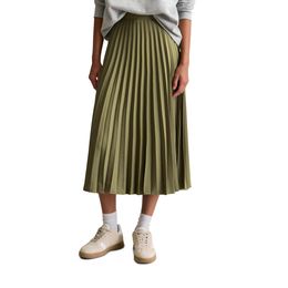 Marc O'Polo Damen Webrock "aus recyceltem Polyester", gr&uuml;n, Gr. L, MARC O'POLO DENIM, unifarben, Obermaterial: 100% Polyester, R&ouml;cke