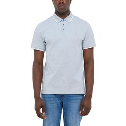 Mustang Herren Kurzarmshirt "Herren Style Palco", blau, Gr. L, Piqu&eacute;, 100% Baumwolle, Shirts