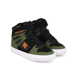DC Shoes Kinder Winterboots "Pure High-Top Wnt Ev", Gr. 7olive, schwarz, Obermaterial: Leder [Kuh] / Futter: Textil / Au&szlig;ensohle: Gummi;, Schuhe