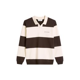 Marc O'Polo Herren Sweatshirt "mit Cut-&-Sew-Blockstreifen"schwarz braun, Gr. XXL, MARC O'POLO DENIM, gestreift, Obermaterial: 100% Baumwolle, Sweatshirts