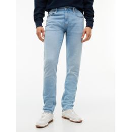 Tommy Jeans Herren Straight-Jeans "AUSTIN SLIM TAPERED"denim light, Gr. 34, unifarben, Denim/Jeans, Obermaterial: 99% Baumwolle, 1% Elasthan, Jeans,