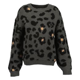 Blue Seven M&auml;dchen Strickpullover, grau, Gr. 122, Jacquardmuster, Strick, Obermaterial: 76% Polyacryl, 21% Polyamid, 3% Elasthan, Pullover,