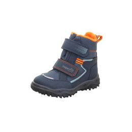 Superfit M&auml;dchen Klettboot "HUSKY, WMS: mittel", Gr. 28blau, orange, Textil, Veloursleder, kontrastfarbene Details, unifarben, Schuhe, Outdoorboots
